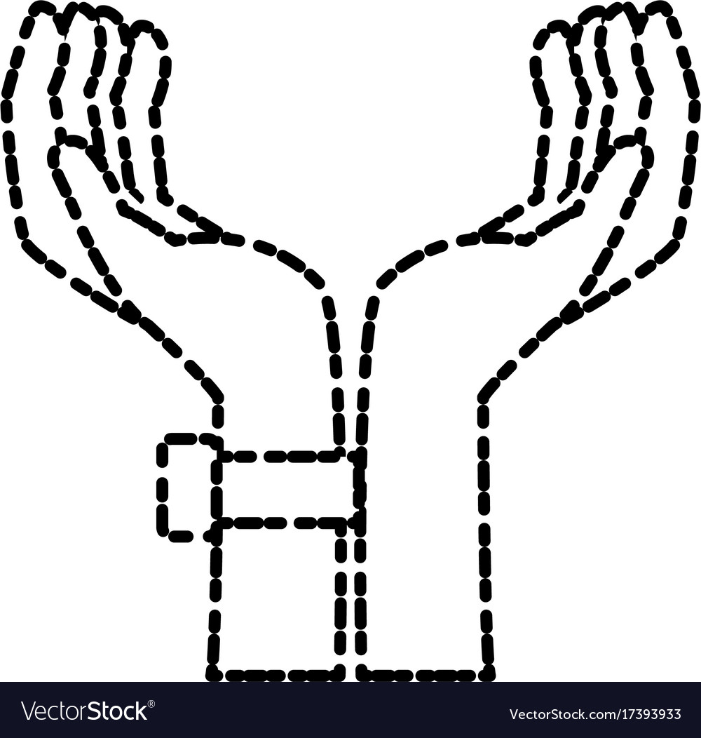 Hands holding something Royalty Free Vector Image