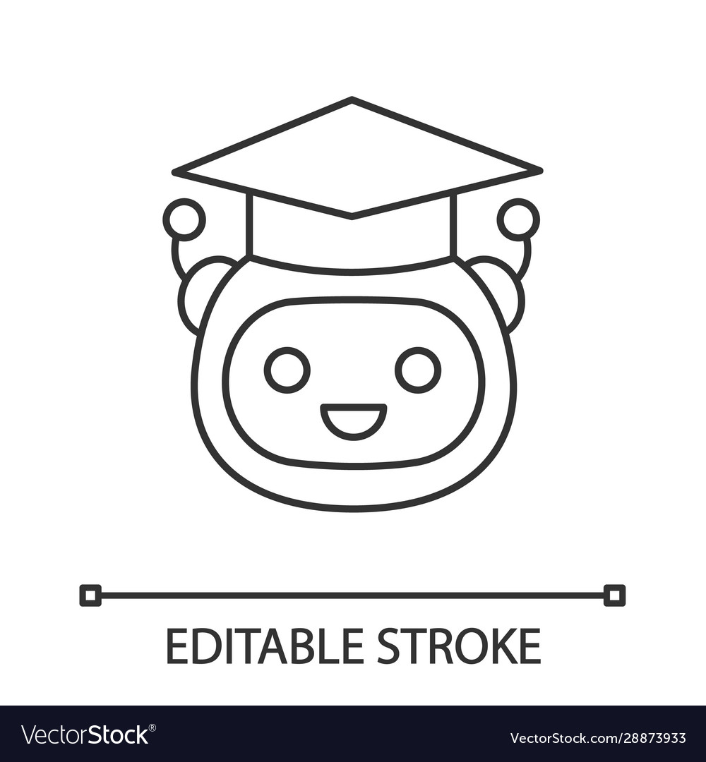 Machine learning linear icon Royalty Free Vector Image Machine learning linear icon Royalty Free Vector Image