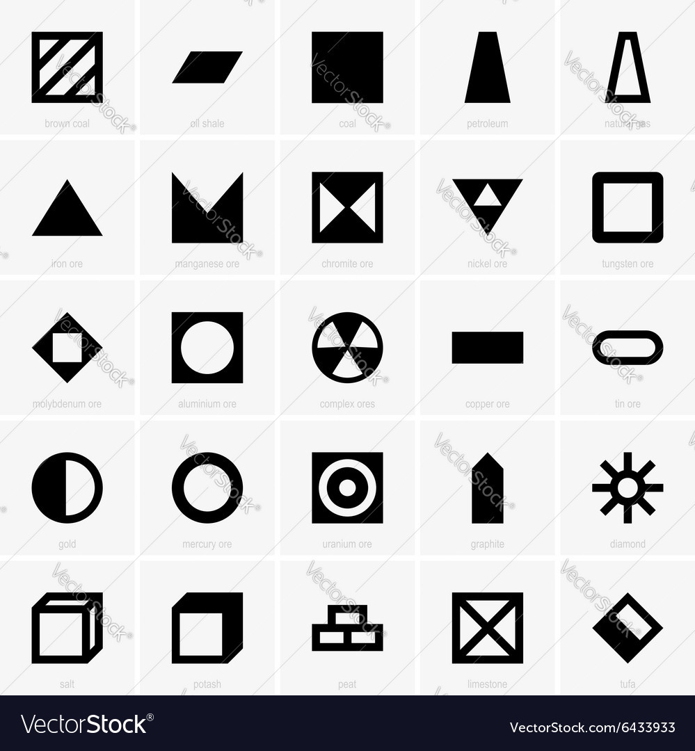 Minerals Royalty Free Vector Image - VectorStock
