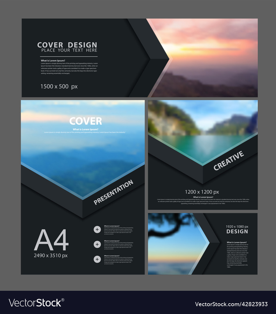 Presentation layout templates design brochure Vector Image