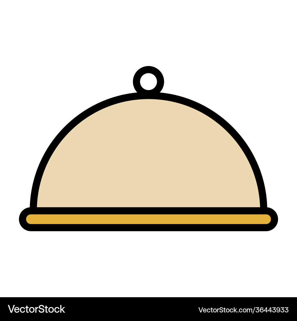 Simple colored tray with lid for serving food Vector Image