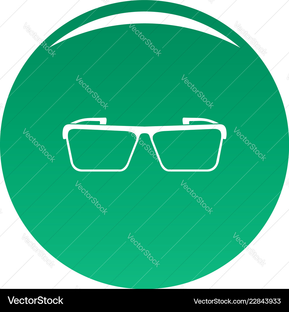 Square lens icon green Royalty Free Vector Image