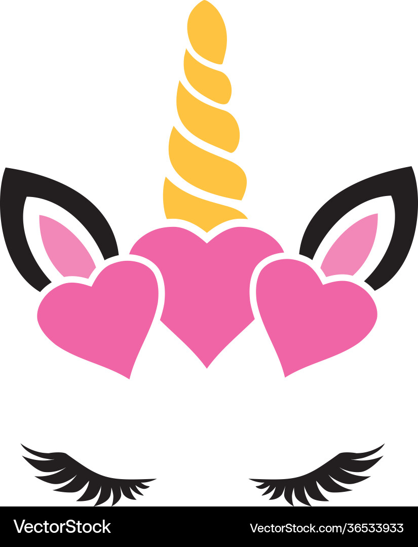 Unicorn face Royalty Free Vector Image - VectorStock