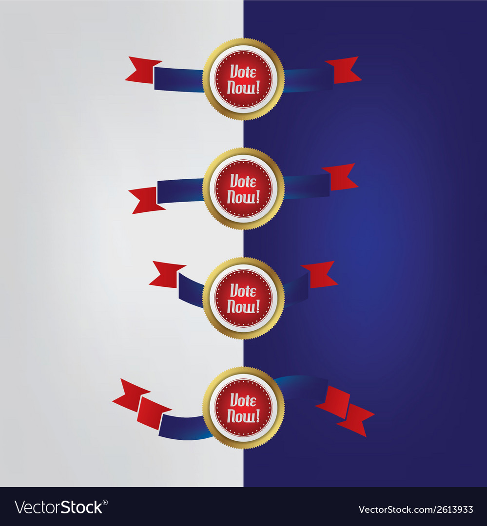 Voting and election design elements Royalty Free Vector