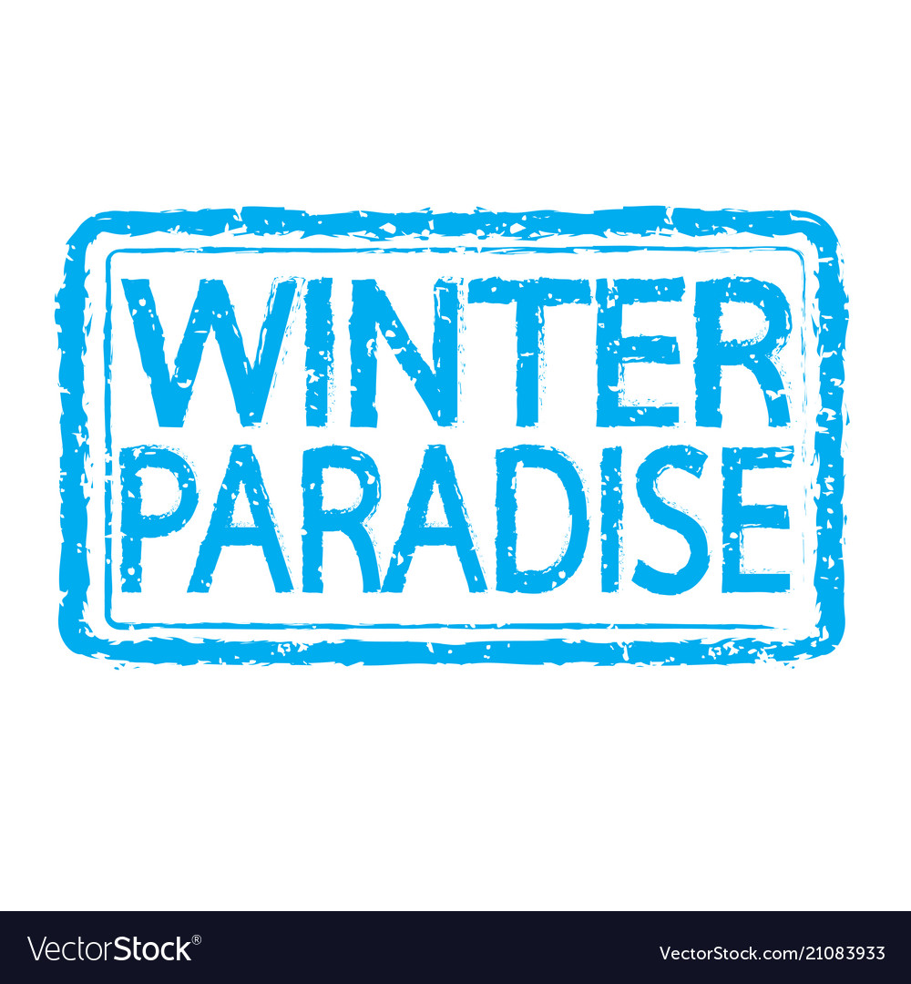 Winter stamp text design Royalty Free Vector Image