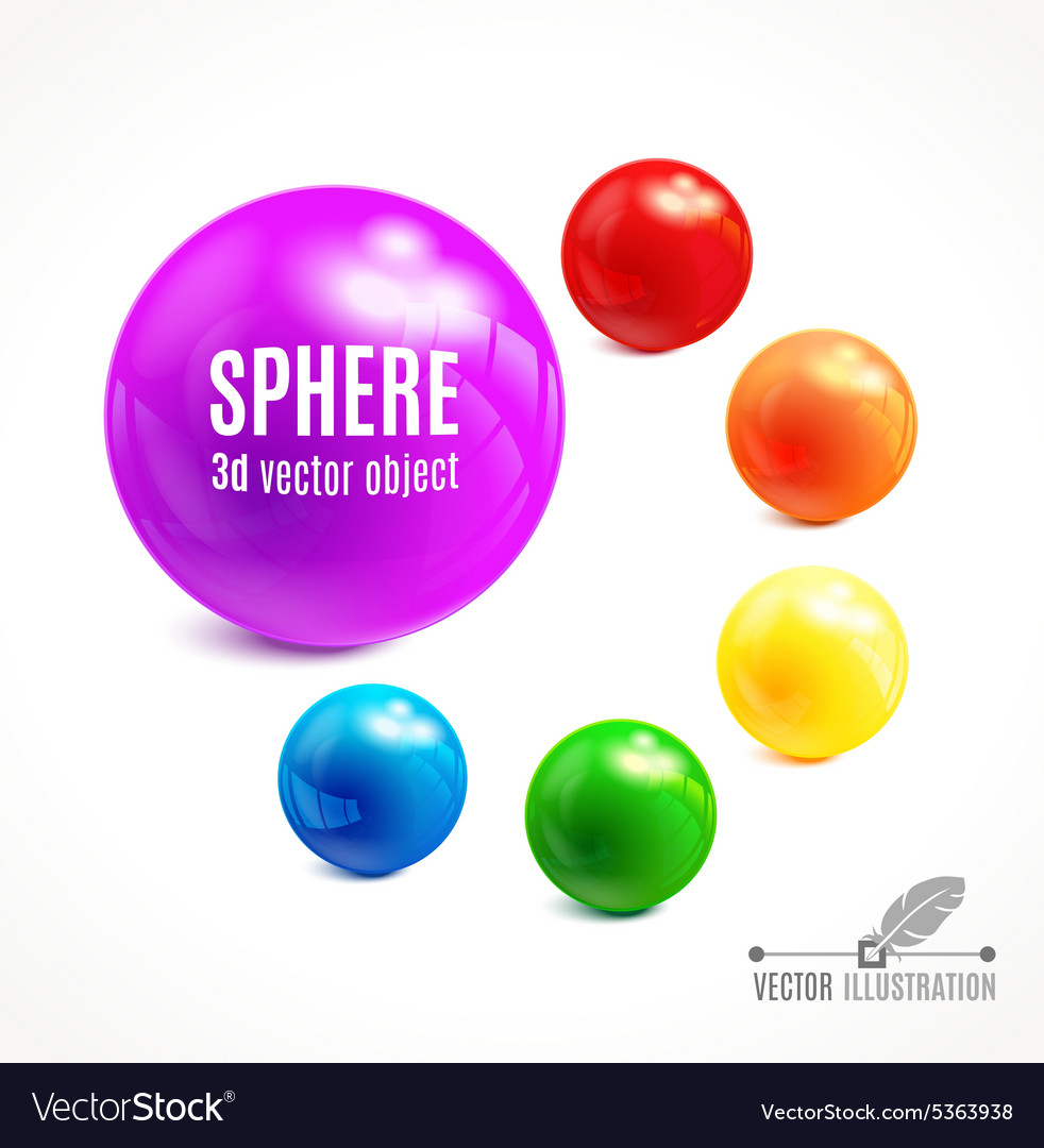 3d sphere object Royalty Free Vector Image - VectorStock
