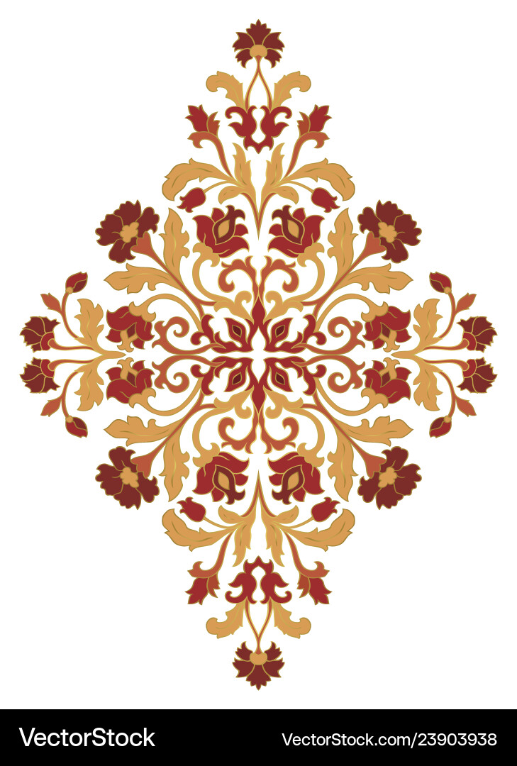Floral colorful ornament Royalty Free Vector Image