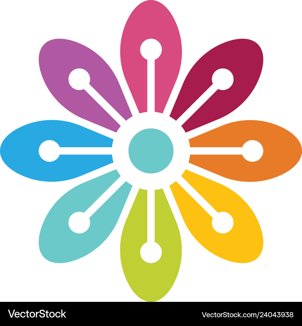 Flower icon design Royalty Free Vector Image - VectorStock