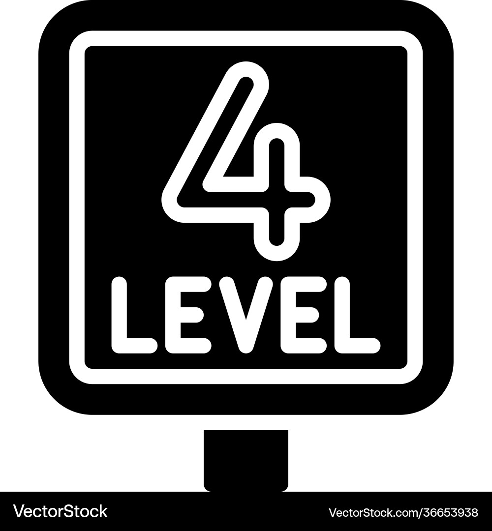 Fourth level sign icon parking lot related Vector Image