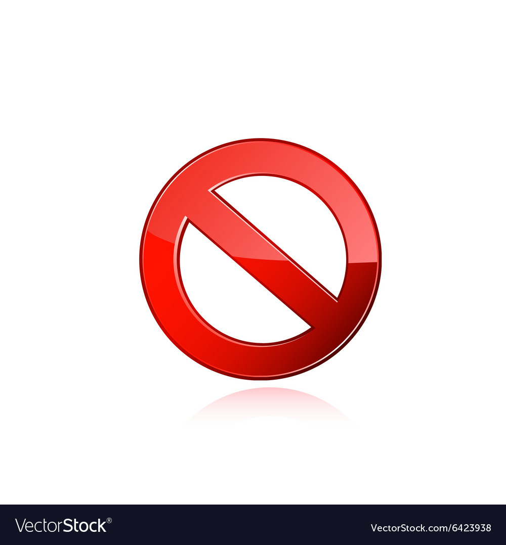Interdiction sign Royalty Free Vector Image - VectorStock