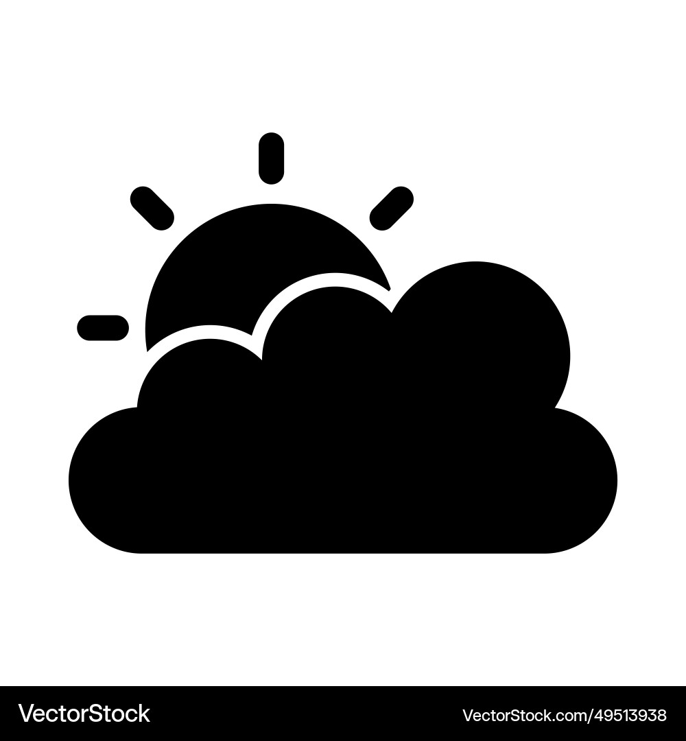 Local weather glyph icon for personal Royalty Free Vector