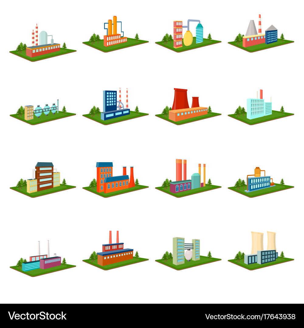 Processing factorymetallurgical plant and other Vector Image