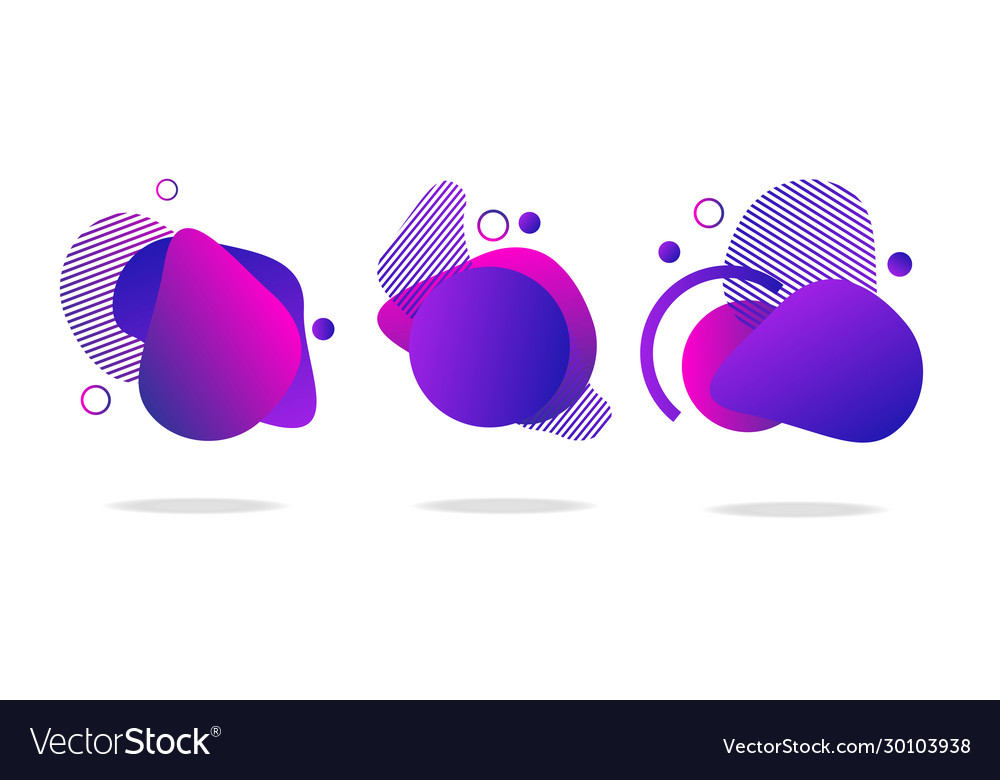 Set abstract badges icons or shapes Royalty Free Vector