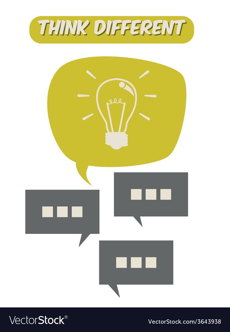 Think different Royalty Free Vector Image - VectorStock