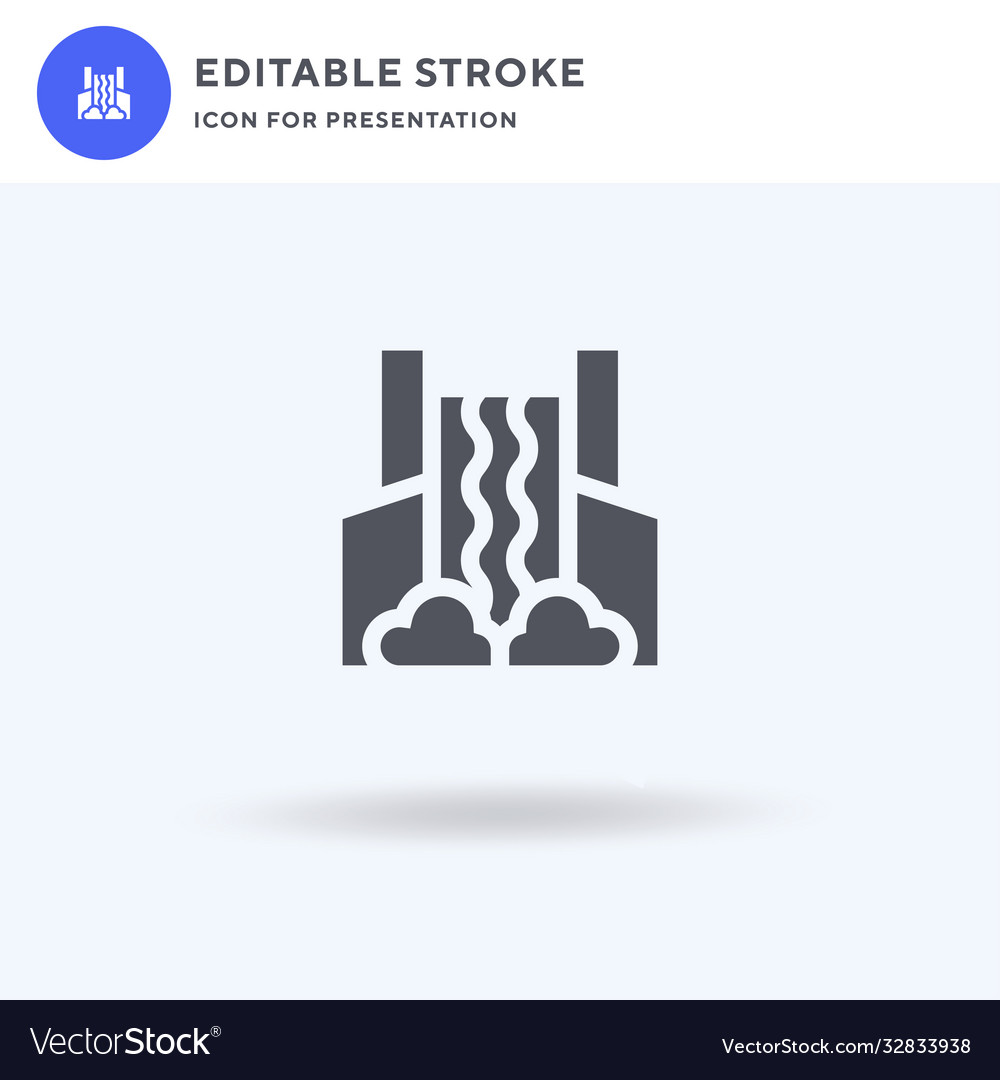 Waterfall icon filled flat sign solid Royalty Free Vector