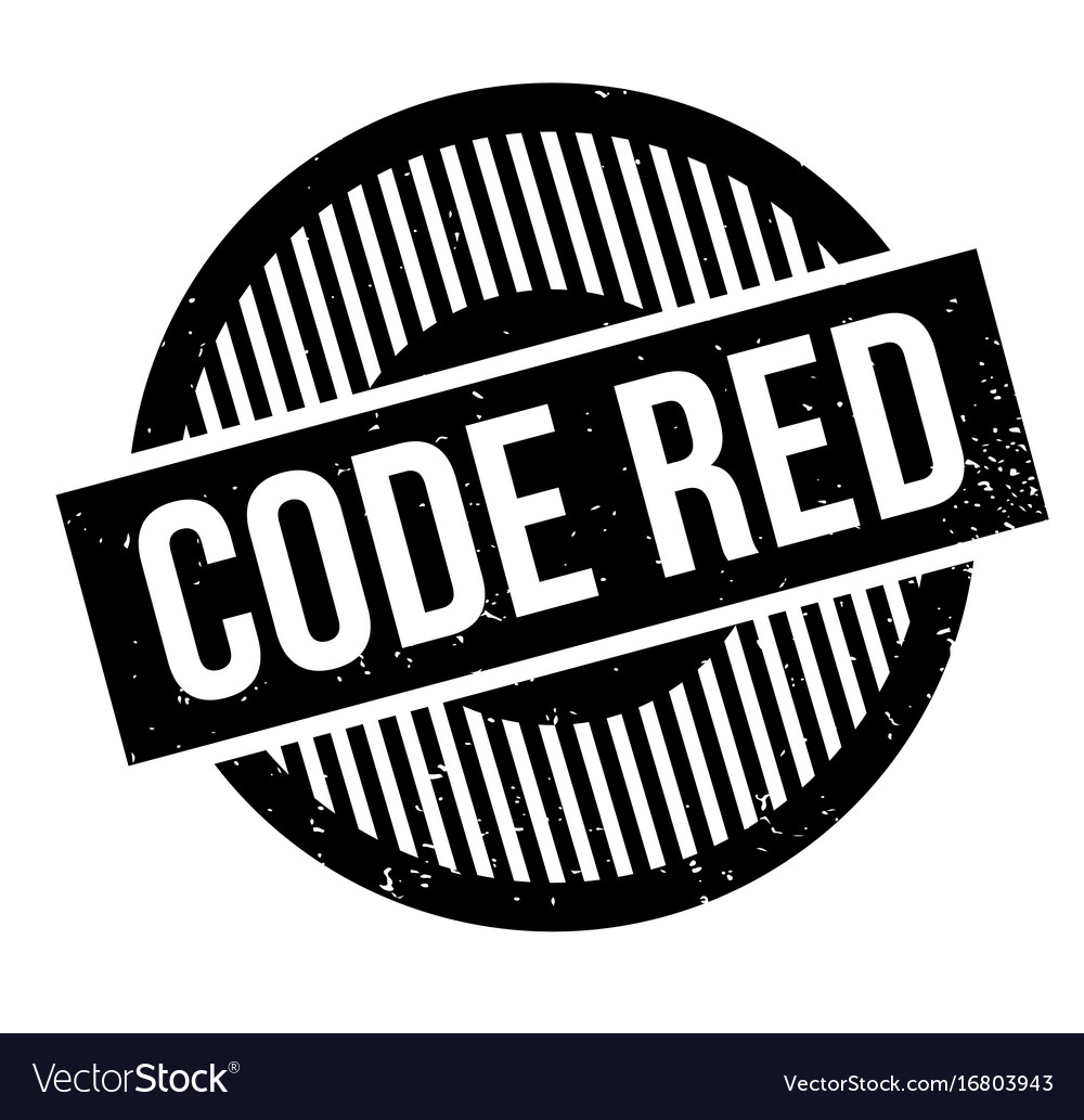 Code red rubber stamp Royalty Free Vector Image