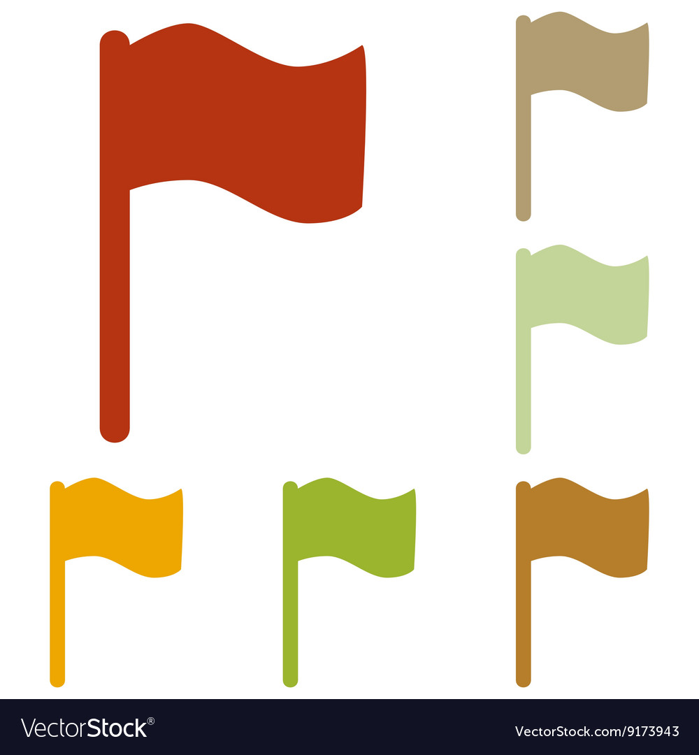 Flag sign Royalty Free Vector Image - VectorStock