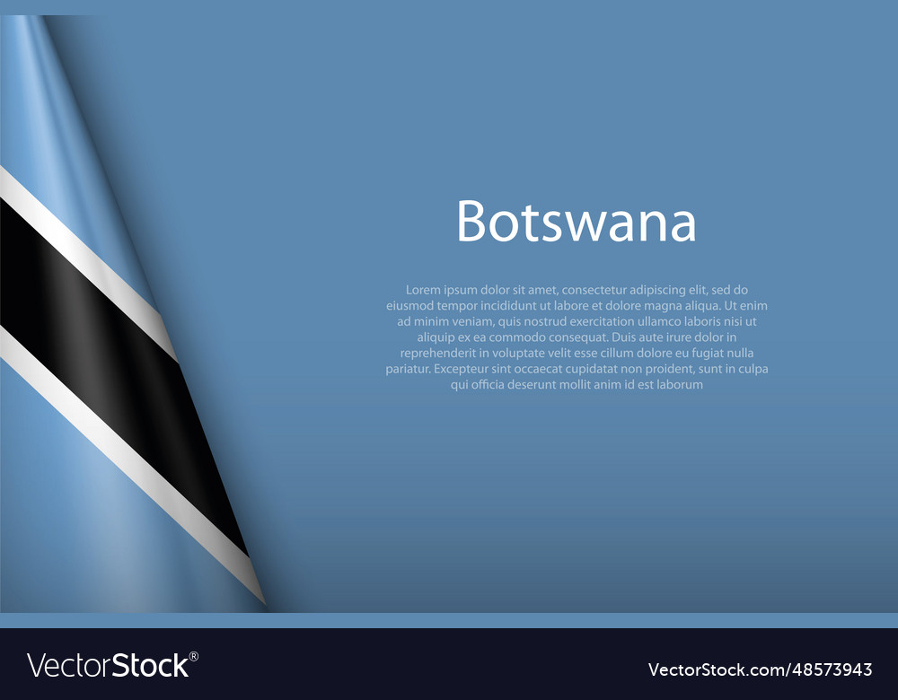 National flag botswana isolated on background Vector Image