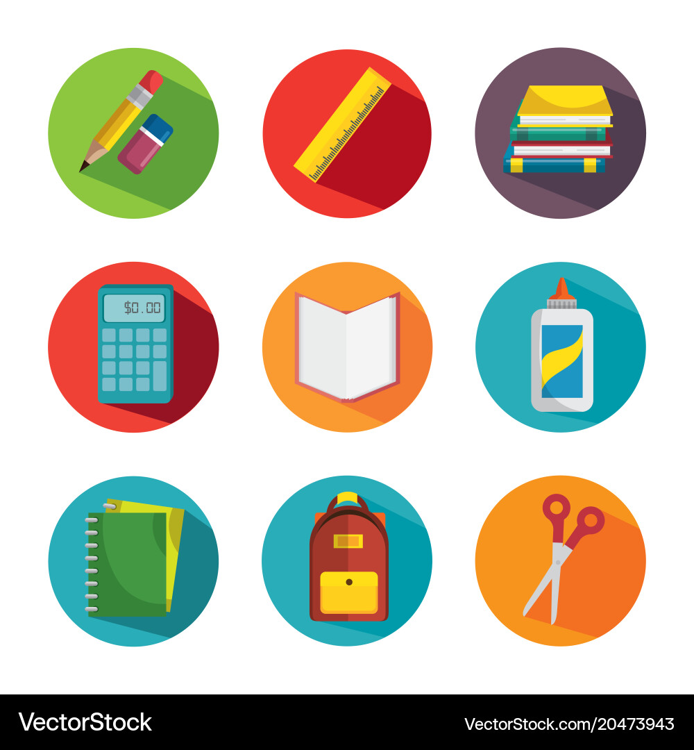Study icon. Kids School supply back to school School Icon SET SVG Home ...