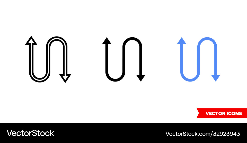 Swap icon 3 types isolated sign symbol Royalty Free Vector