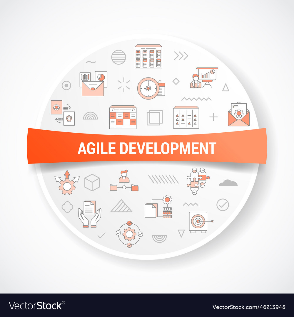 Agile development concept with icon Royalty Free Vector Agile development concept with icon Royalty Free Vector