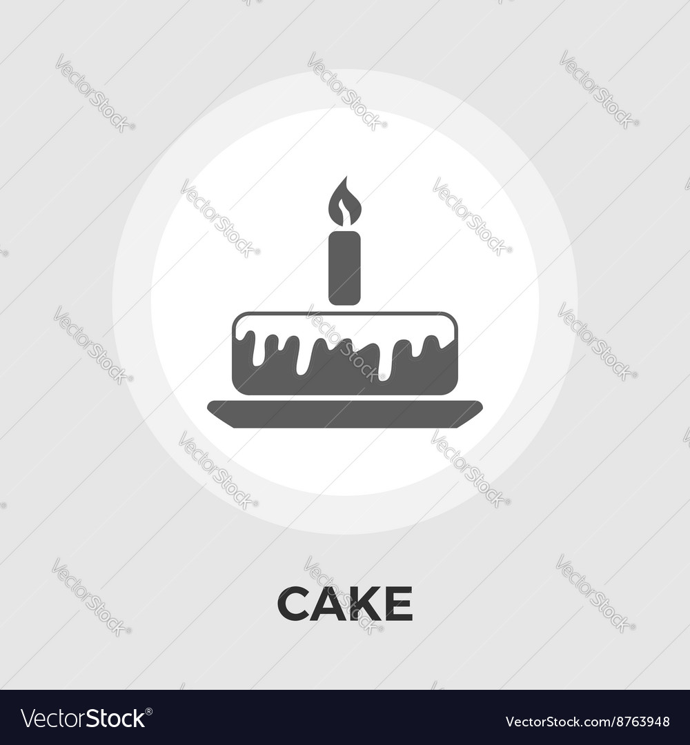 Cake flat icon Royalty Free Vector Image - VectorStock