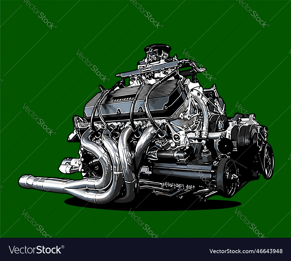 Car racing engine template Royalty Free Vector Image