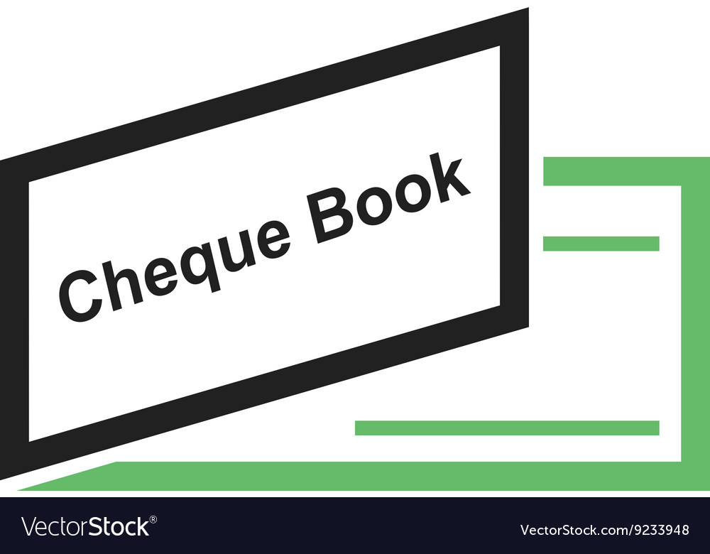Cheque book Royalty Free Vector Image - VectorStock