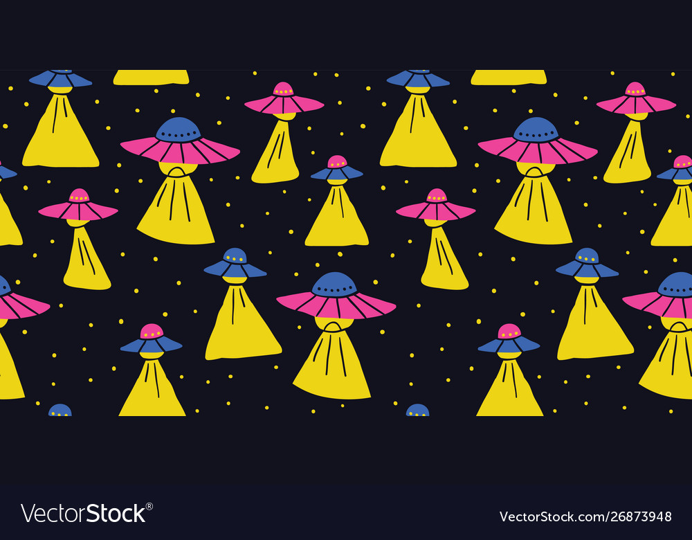 Childish seamless pattern with hand drawn space Vector Image