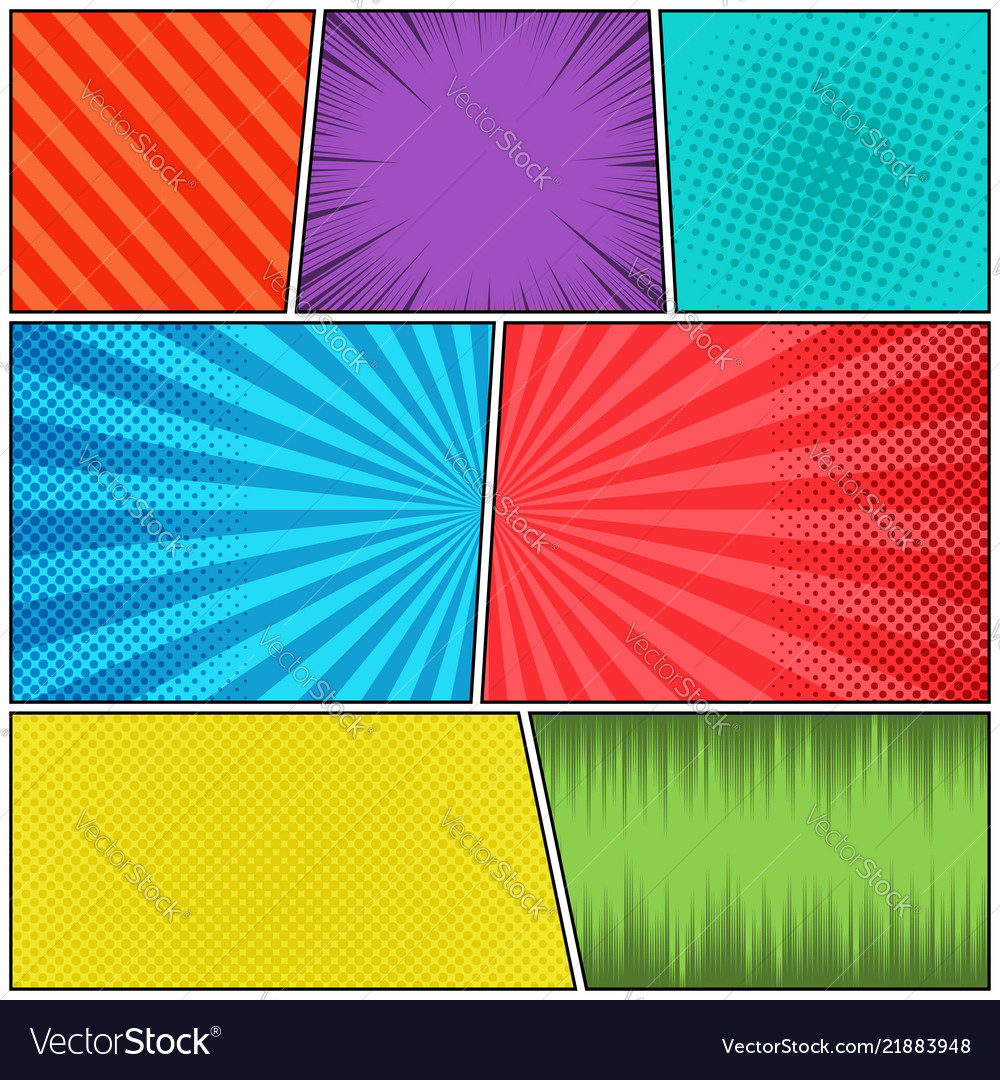 Comic book pages concept Royalty Free Vector Image