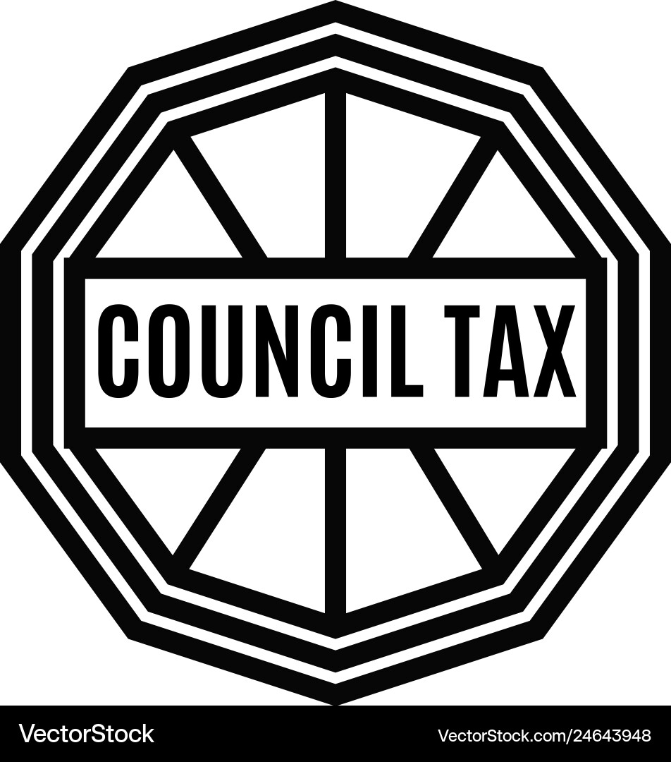 Council tax stamp on white Royalty Free Vector Image