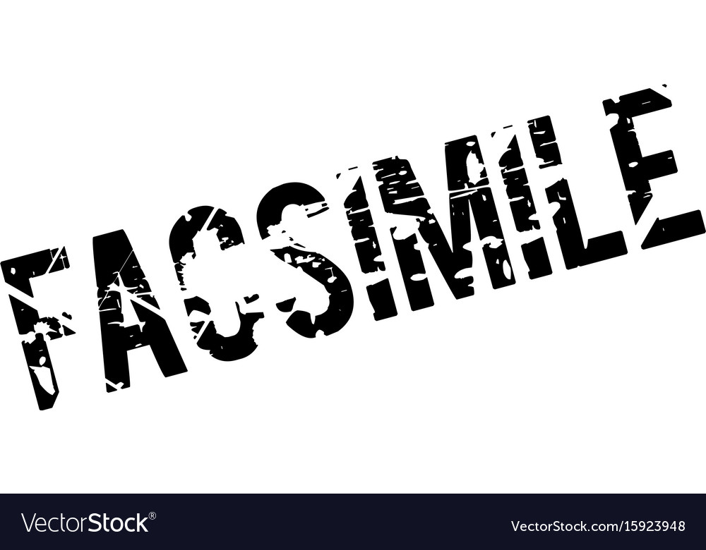 Facsimile rubber stamp Royalty Free Vector Image