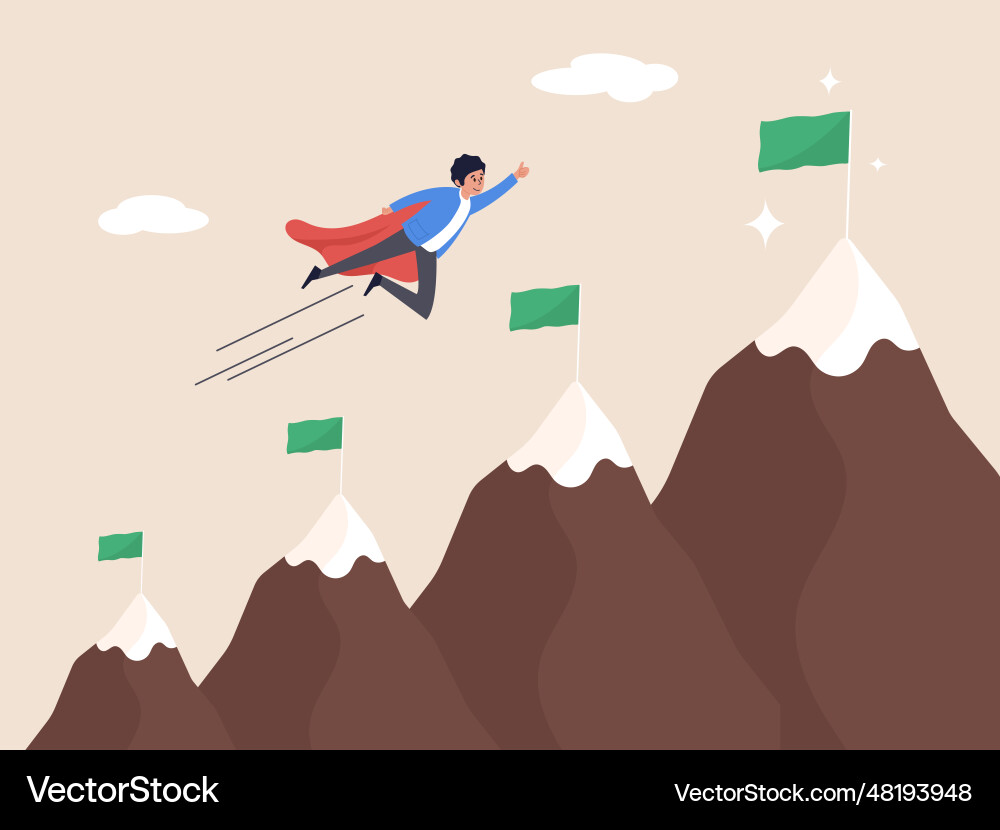 Goal or business target challenge to achieve Vector Image