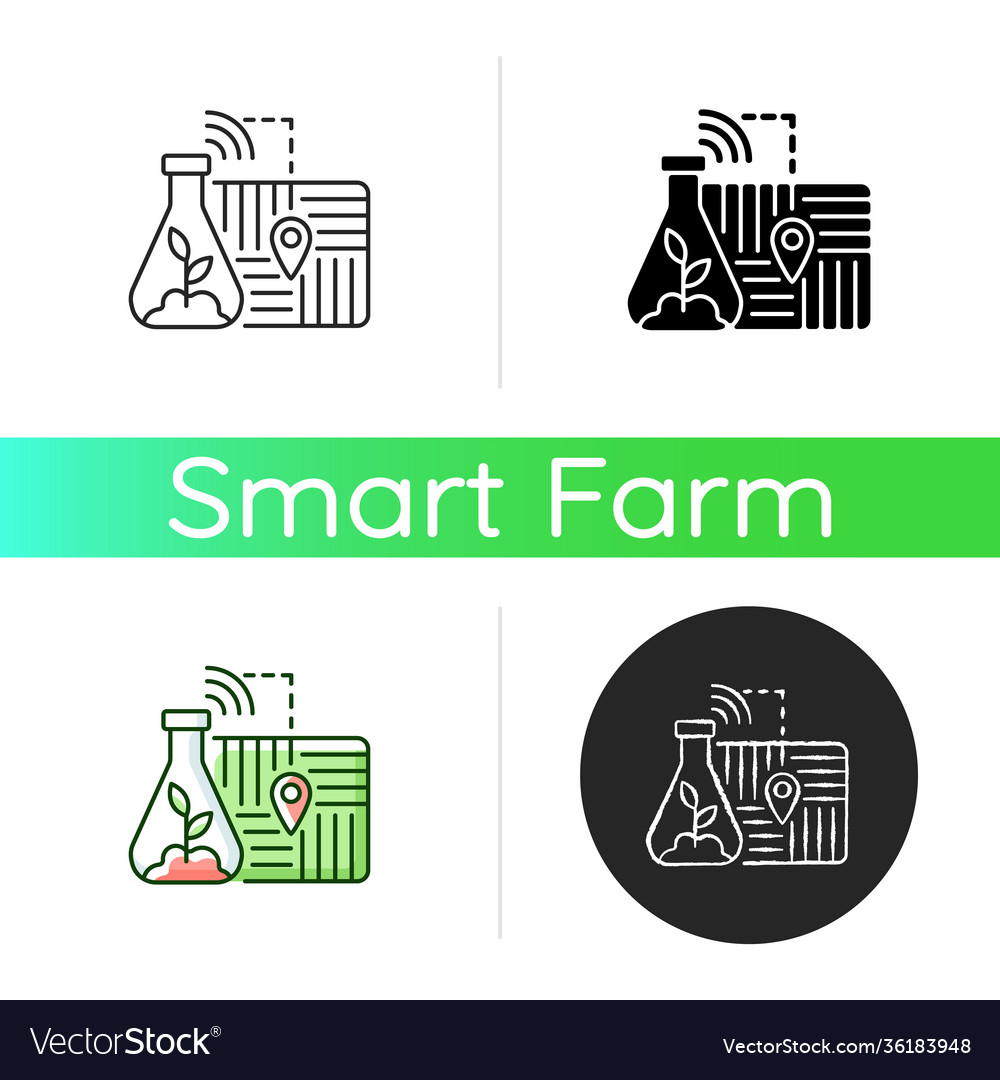 Gps soil sampling icon Royalty Free Vector Image