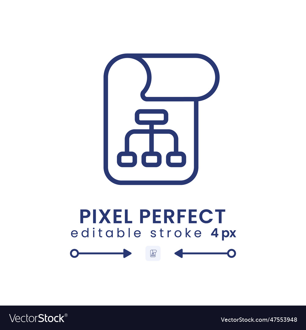 Project plan linear desktop icon Royalty Free Vector Image