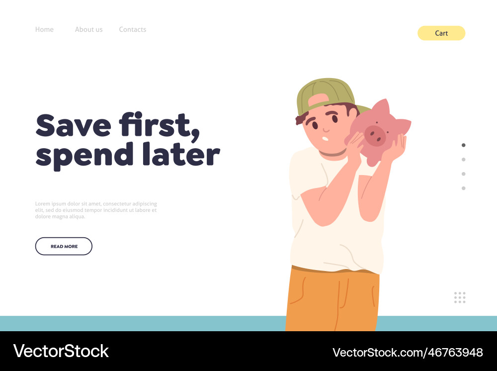 Safe first save later concept for financial online