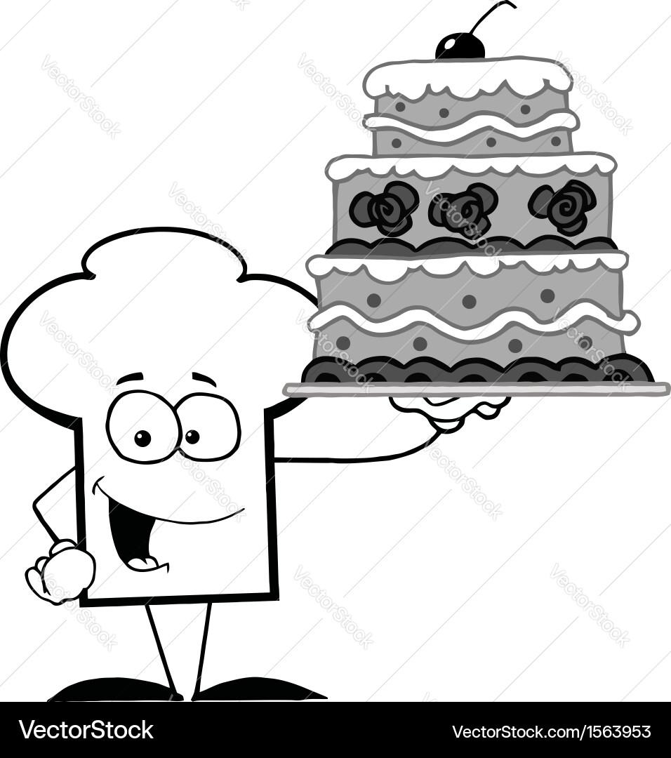 Cartoon chefs hat with food Royalty Free Vector Image