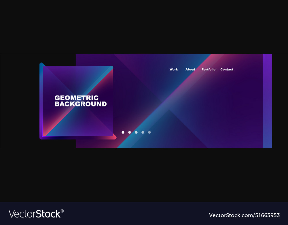 Gradient triangles composition with bright fluid Vector Image