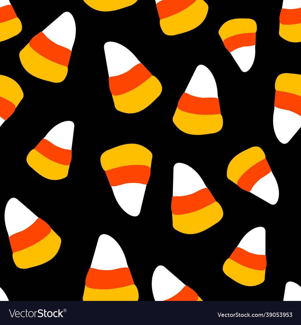 Halloween repeat pattern candy corn toss Vector Image