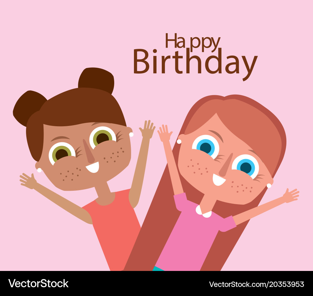 Happy kids cartoon Royalty Free Vector Image - VectorStock