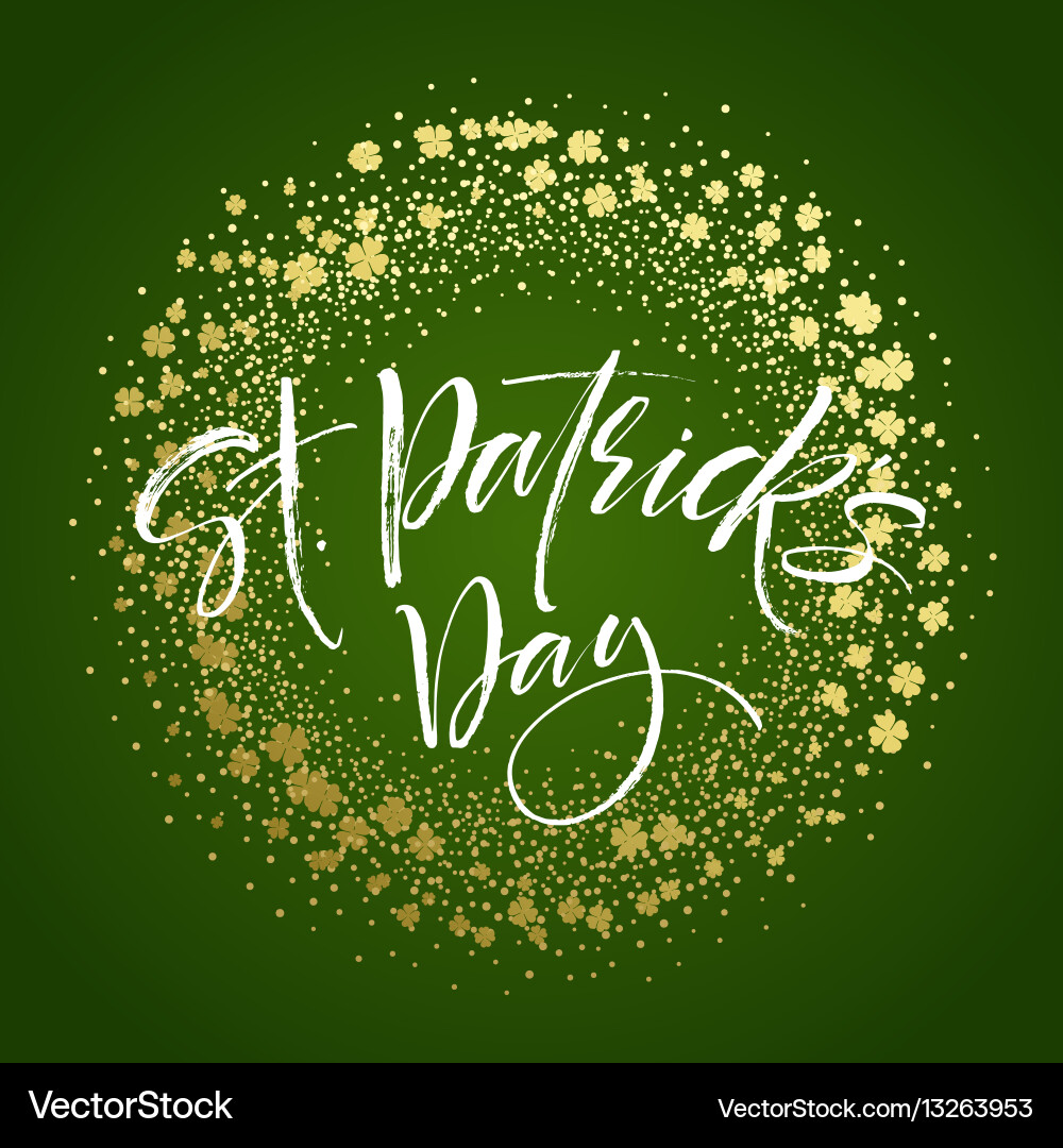 Happy saint patricks day greeting poster Vector Image