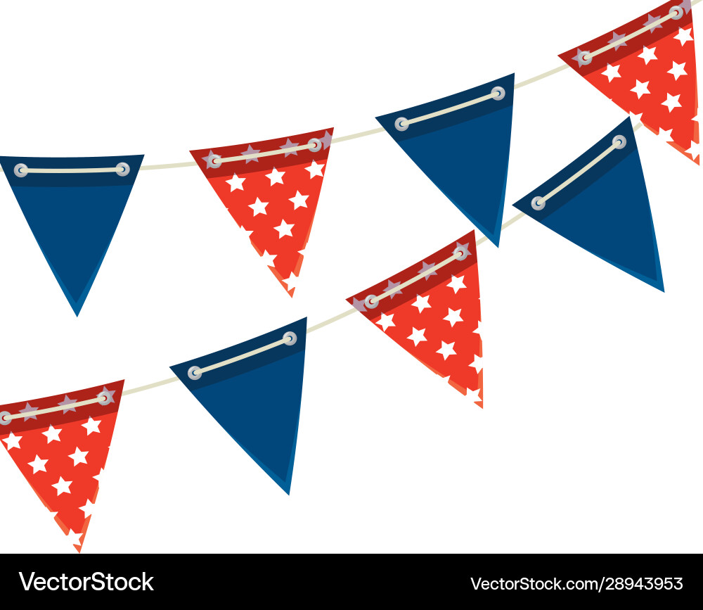 Isolated usa banner pennant design Royalty Free Vector Image