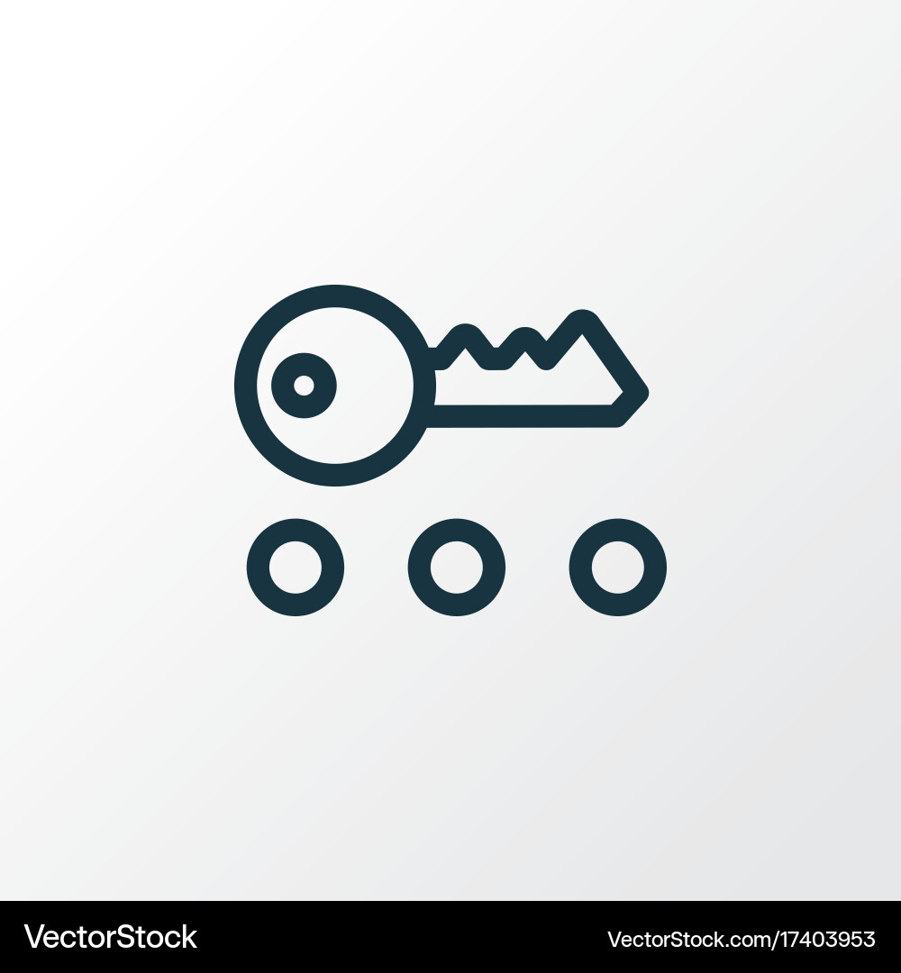 Key outline symbol premium quality isolated Vector Image