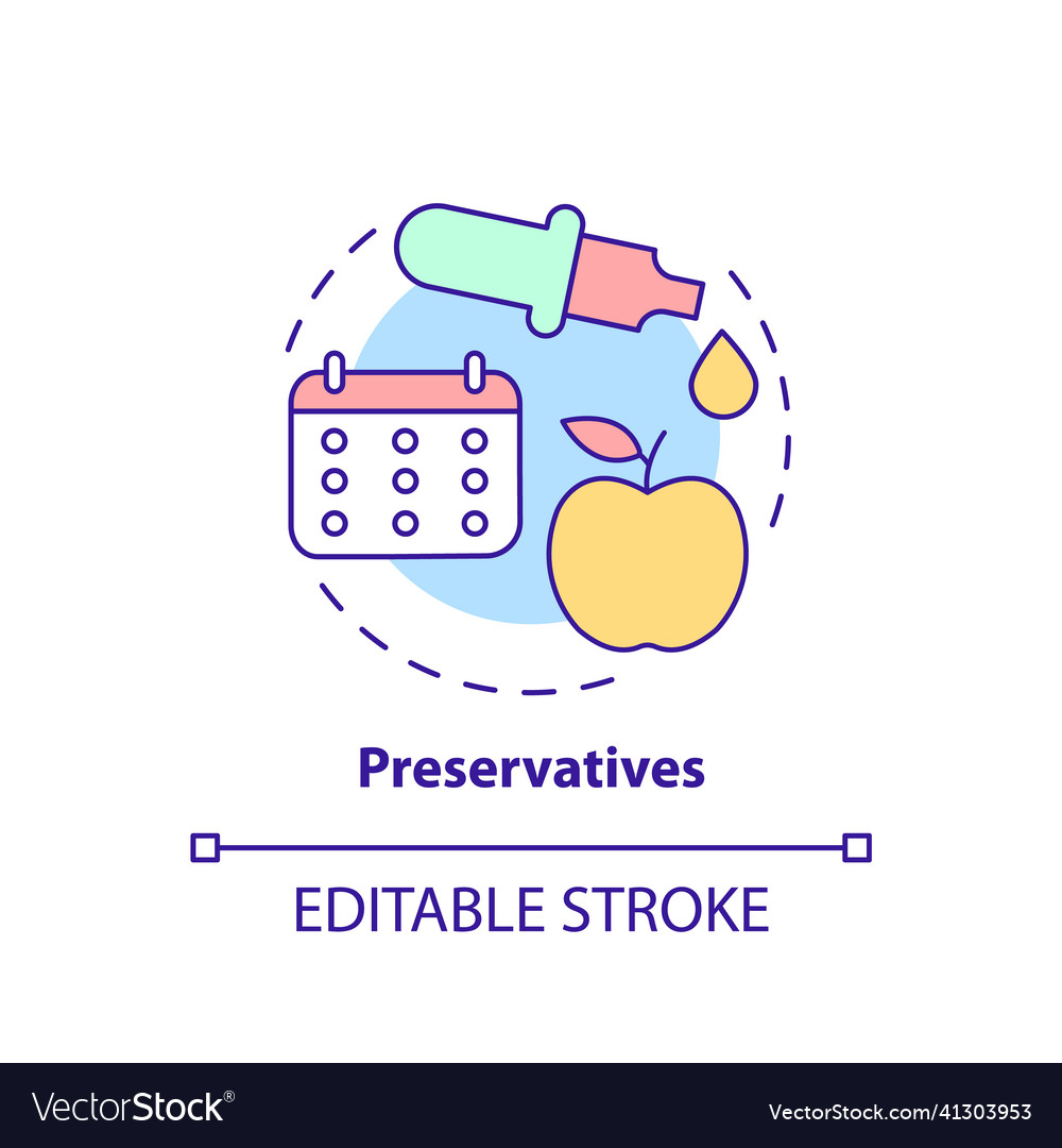Preservatives concept icon Royalty Free Vector Image