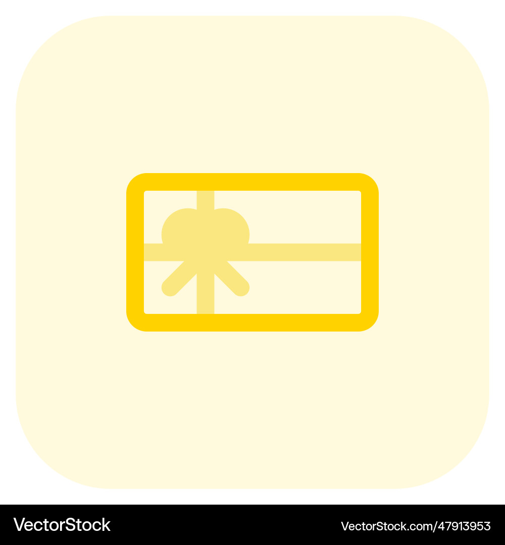 Redeemable gift card used for sending presents Vector Image