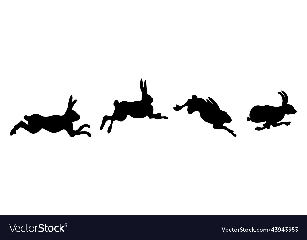 Running hare Royalty Free Vector Image - VectorStock