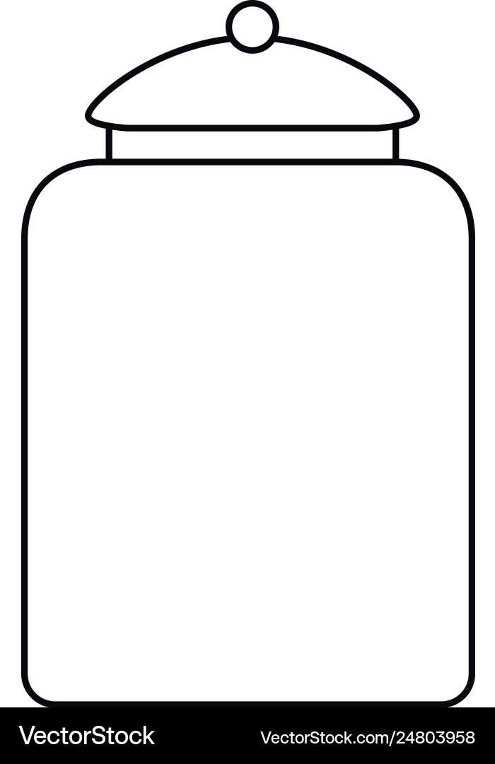 Glass container with cap utensil kitchen Vector Image