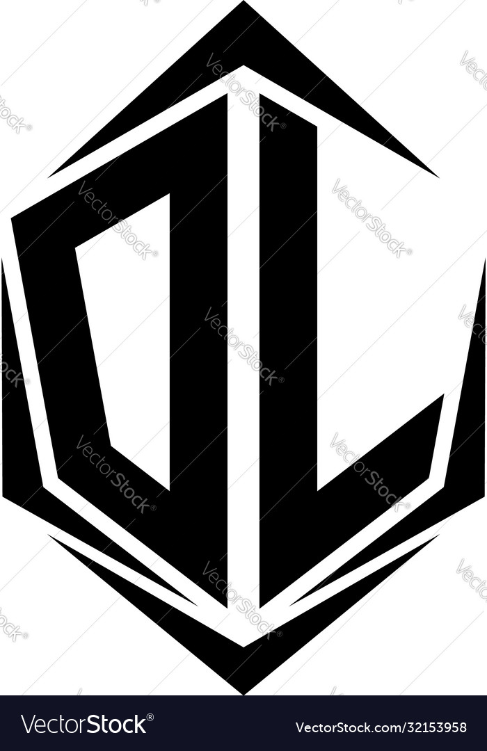 Initial dl logo design Royalty Free Vector Image