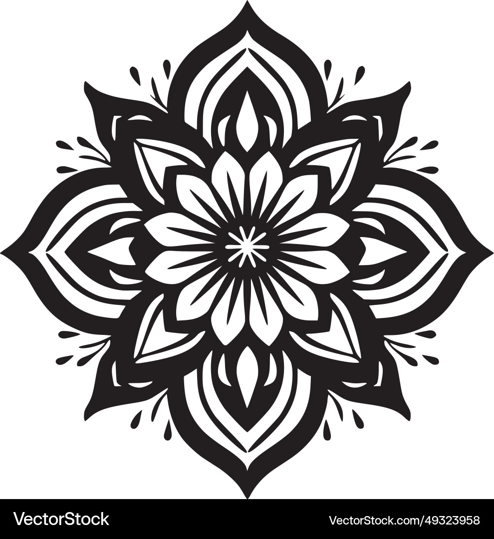 Mandala - minimalist and simple silhouette Vector Image