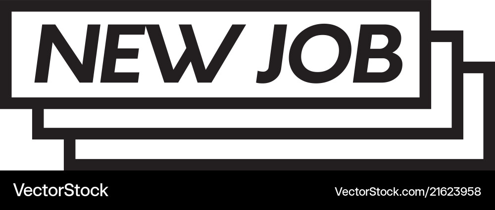 New job stamp on white Royalty Free Vector Image
